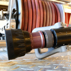Fire engine booster hose for front-line attach and water pump suction hose